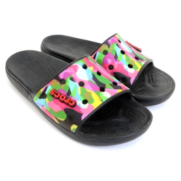 CROCS | Shoes | Crocs Colorful Classic Bubble Block Slide Sandals Water ...